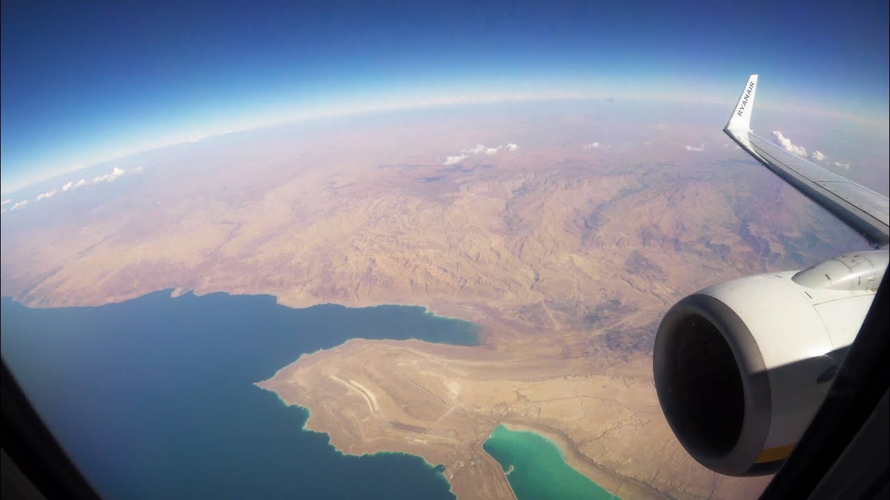 Airplane window view, flight timelapse from Israel to Poland - YouTube