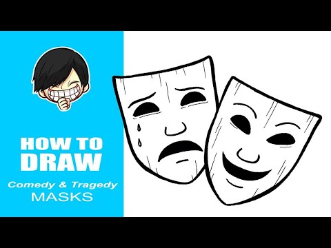 How to draw Theatre Mask | Comedy and Tragedy Mask #rporigami - YouTube