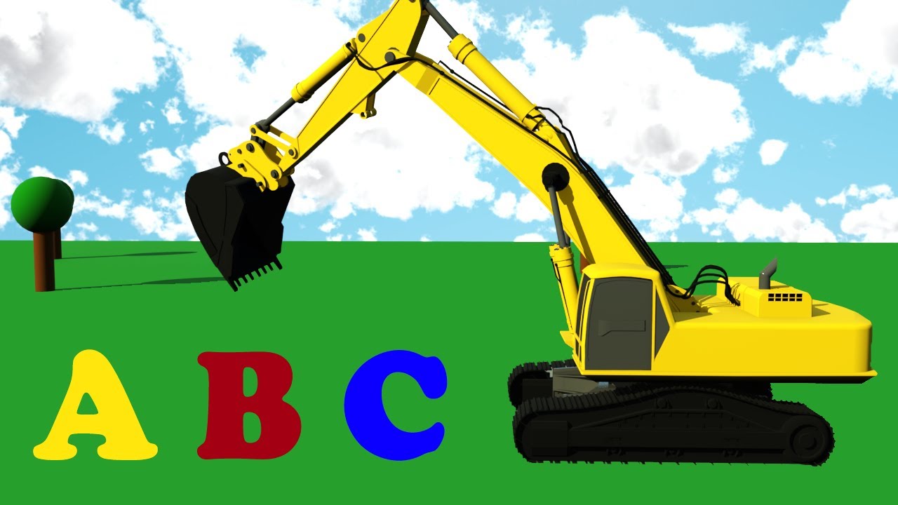 Excavator Learn The Alphabet | Learn ABC for Kids with Excavators ...