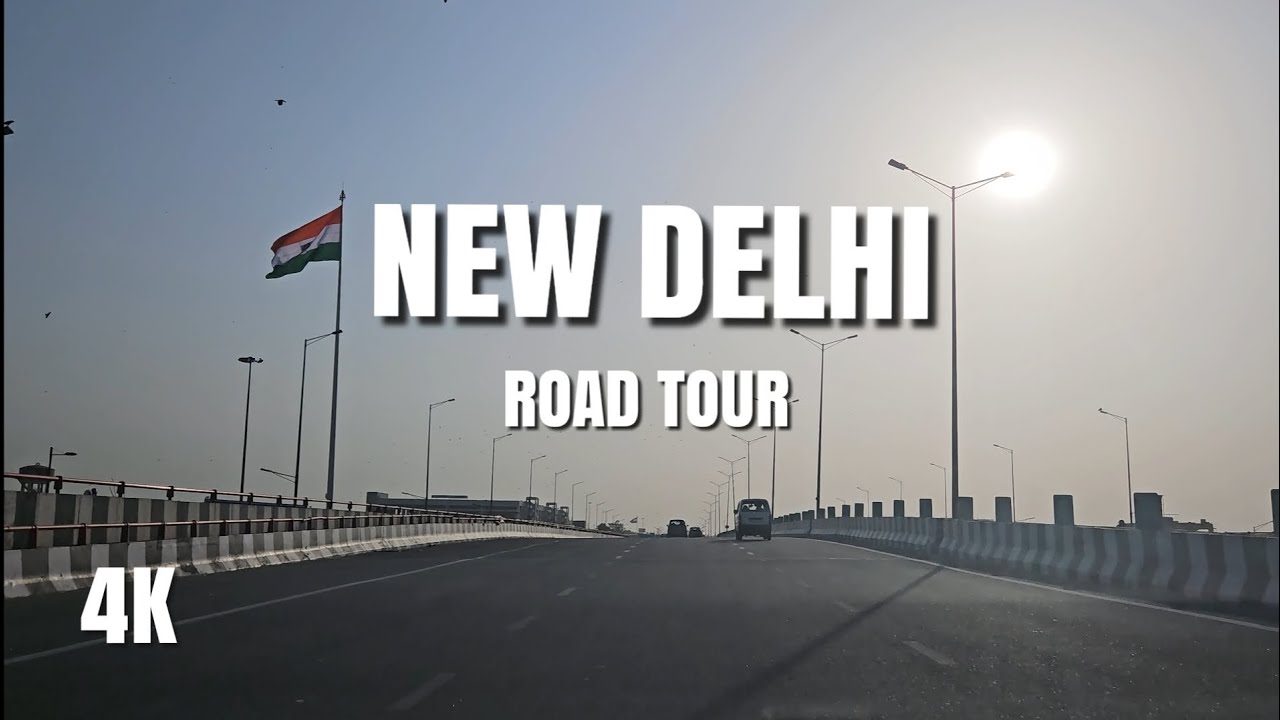 New Delhi Road Drive Tour | 4K | India | National Highway | Sunset time ...