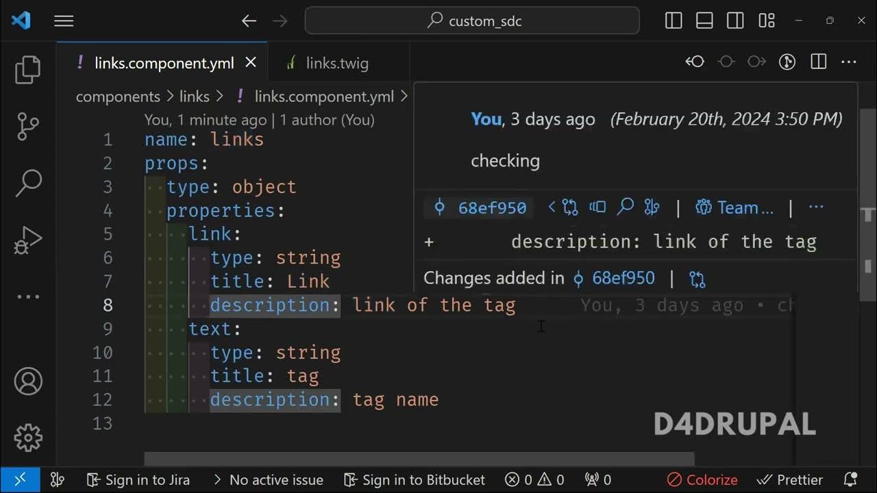 3 - How to write component.yml in Single Directory Components(SDC) Drupal 10 | D4Drupal - YouTube