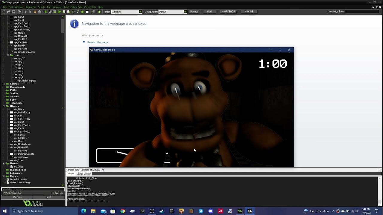 FNAF Game Maker Tutorial Part 5 - YouTube