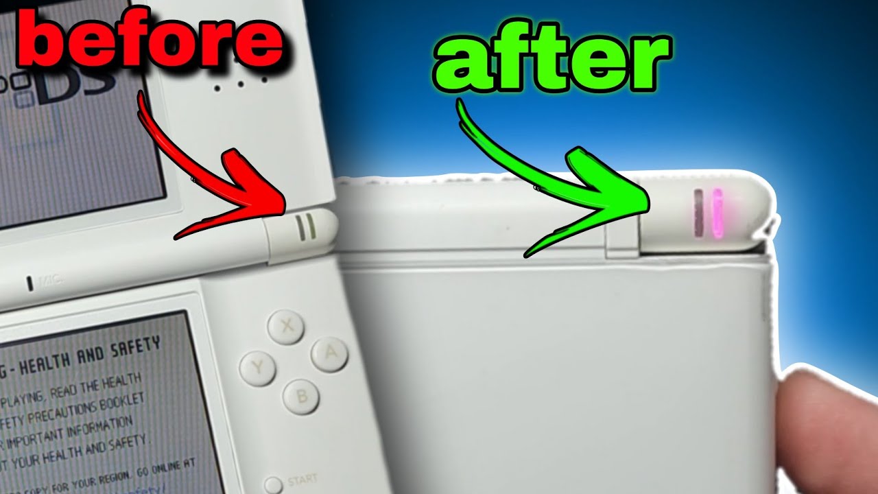 Changing the DS Lite's boring Green LED! Pink Custom Power LED DS Lite ...