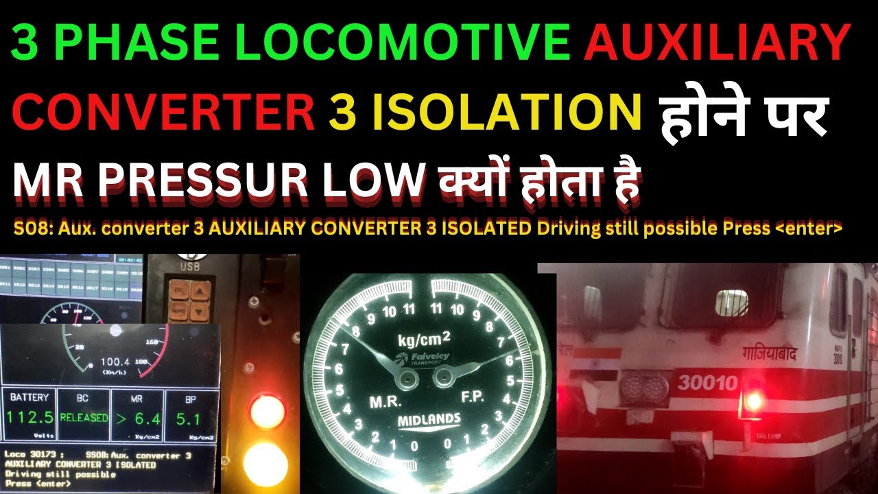 auxiliary converter in locomotive - YouTube