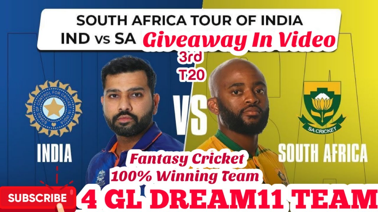 IND vs SA 3rd T20 | GL Team Free | dream11 gl winning team | t20 gl ...