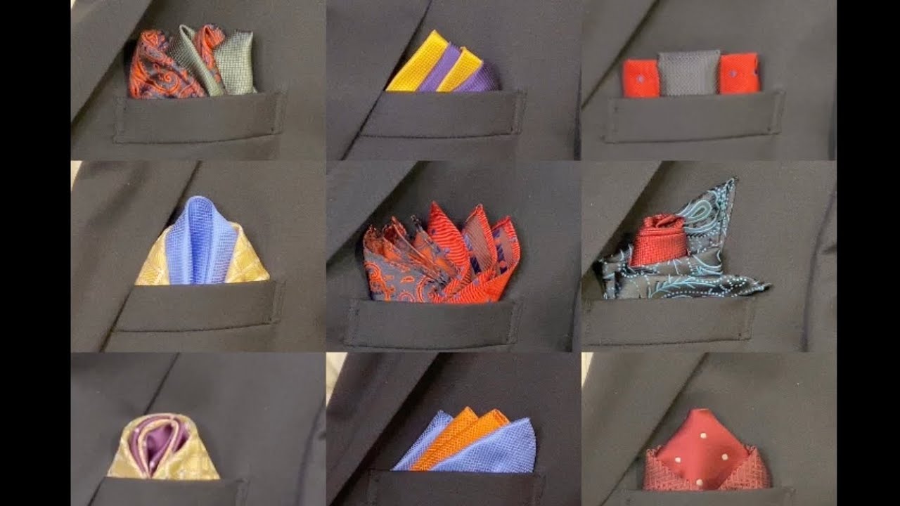 Pocket Squares - 9 Folds with 2 Squares - YouTube