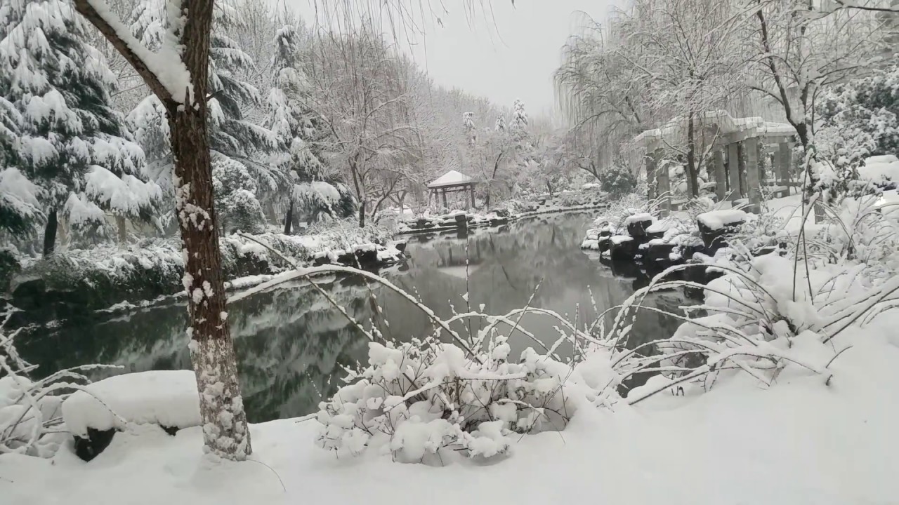 10 years later Snow fall again Changzhou in China 2018 - YouTube