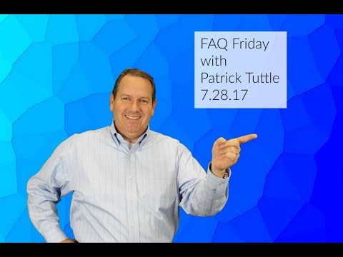 FAQ Friday with Patrick Tuttle 7.28.17 - YouTube
