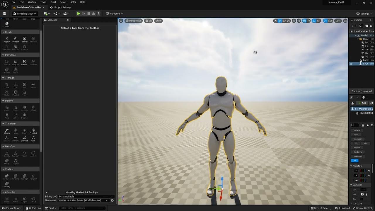 03 - Unreal Engine 5 (Katıl-1) - Modelleme Editörü ve Şekiller(Shapes) - YouTube