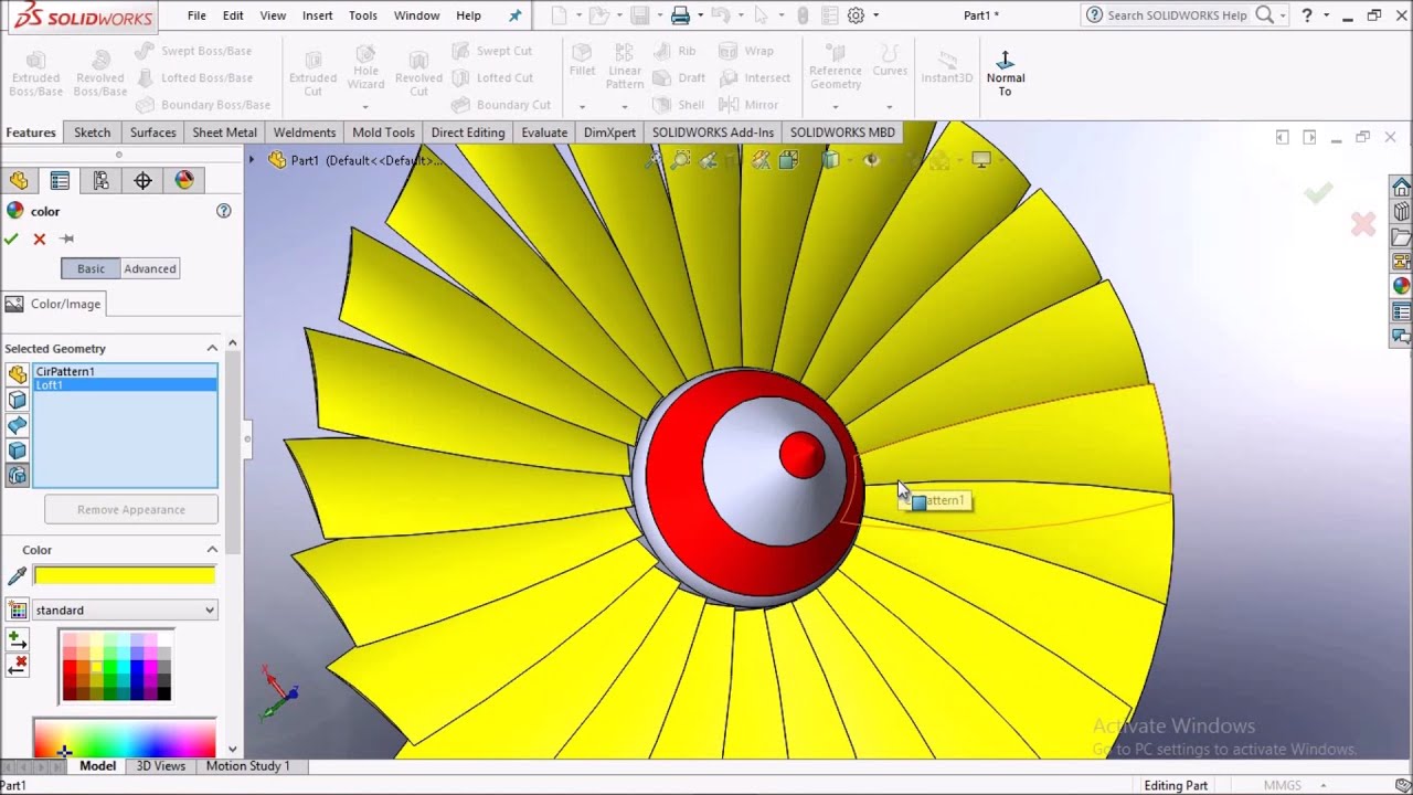 Compressor blade design in solidworks #engineering #technology #India # ...