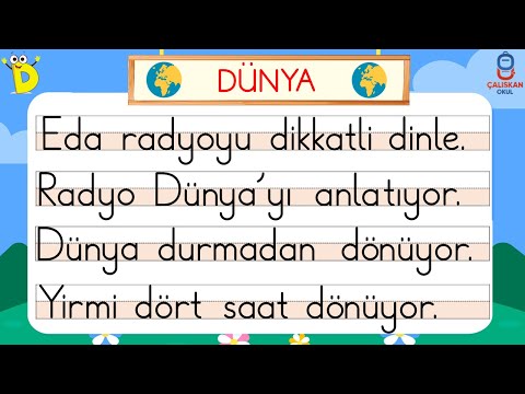 D Sesi Metin Okuma Çalışması  - İlk Okuma Yazma Öğretimi - Yeni Müfredat