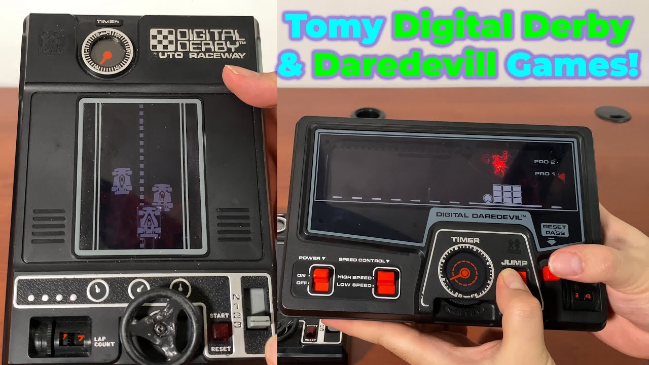 Tomy Digital Daredevil & Digital Derby Auto Raceway Mechanical Games 🟡 ...