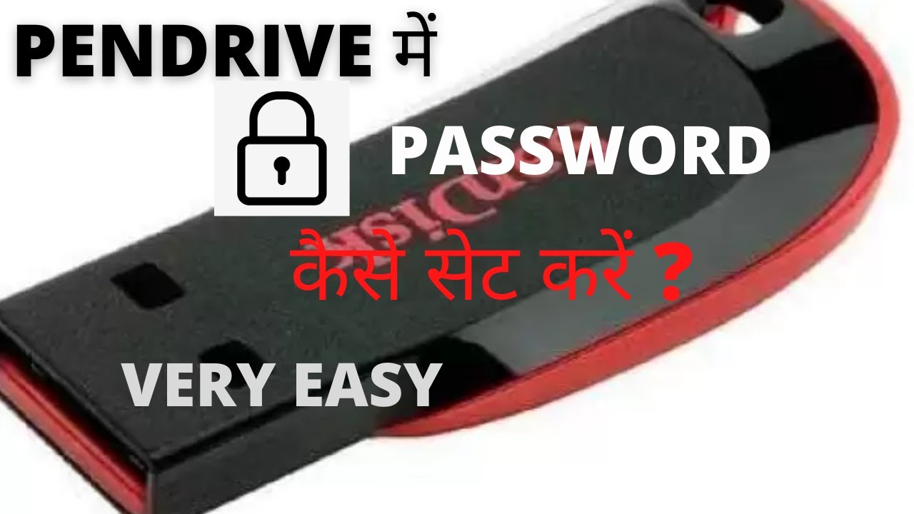 How to Lock Pendrive with Password | Protect Your PEN DRIVE | Pendrive ...