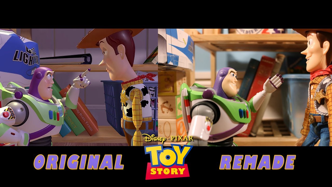 Toy Story (1995) "Buzz Look An Alien!" Comparison - YouTube