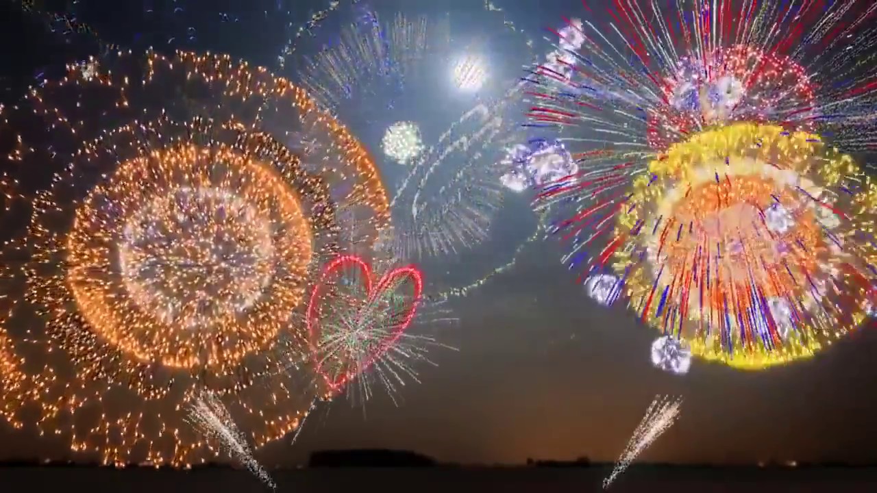 Невероятный праздничный салют _анимация_ - YouTube