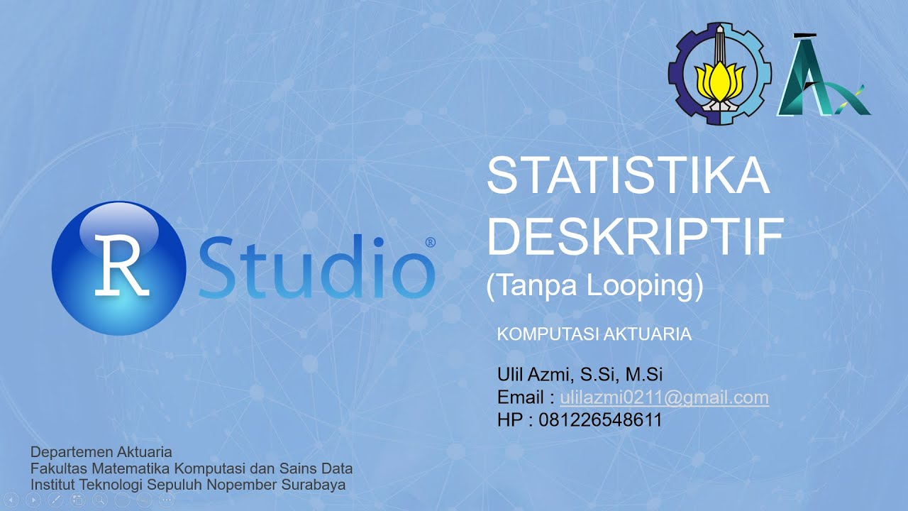 Statistika Deskriptif di R Studio Tanpa Looping - YouTube