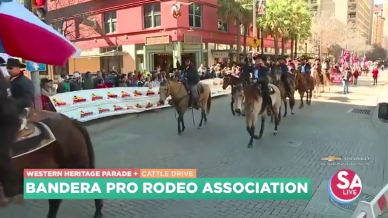 The Bandera ProRodeo Association rides in the Western Heritage Parade ...