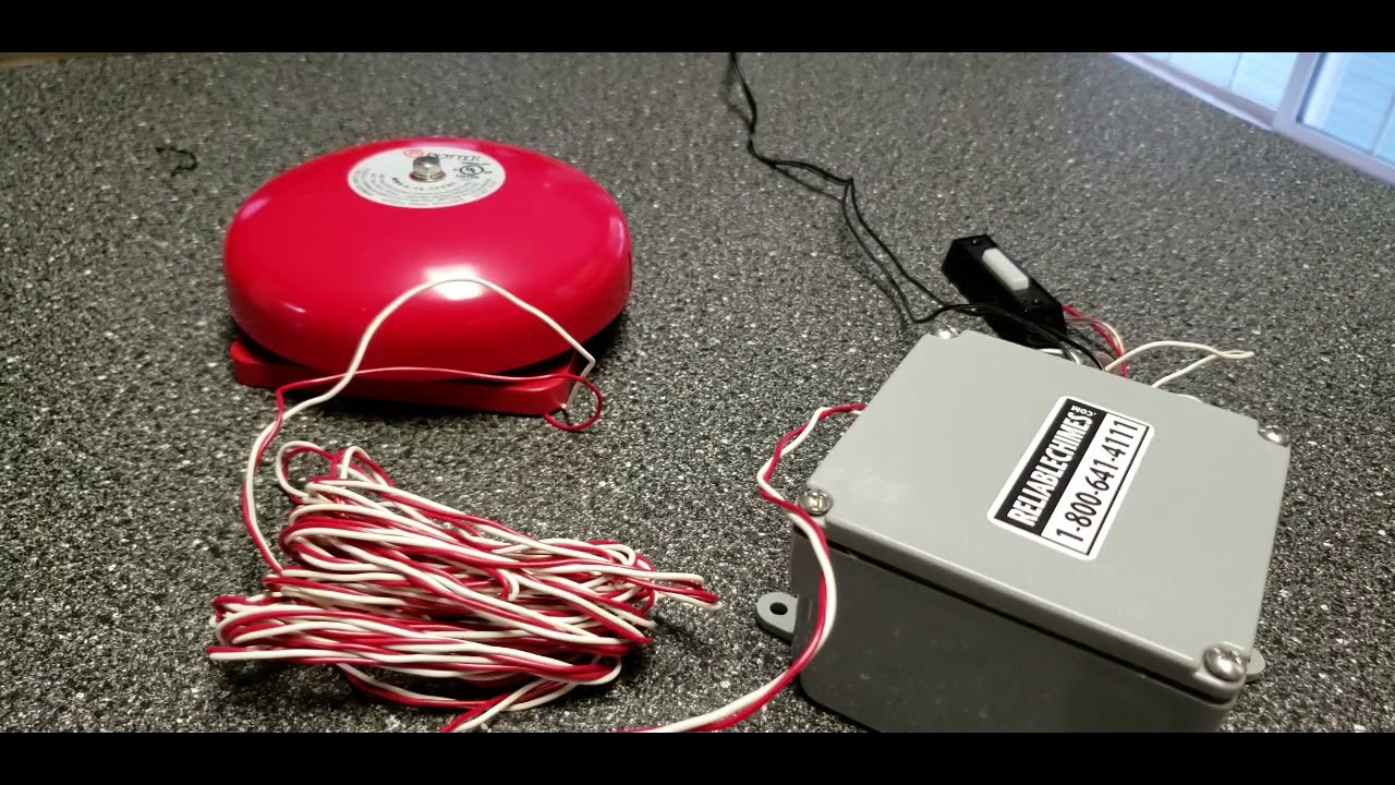 Warehouse door bell with firebell - YouTube