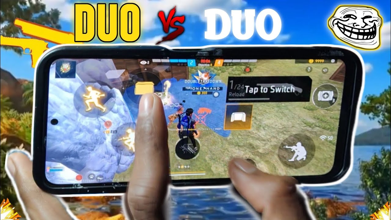 DUO VS DUO HAND GAME PLAY FREE FIRE MAX 💯 POCO X5 📱 @ONEHANDGAMING-ff ...
