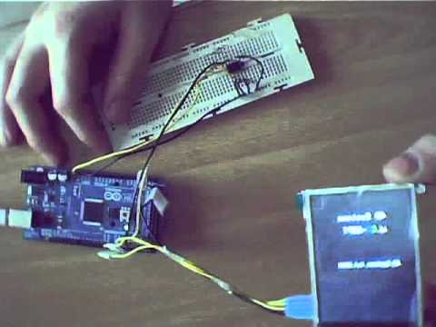 Arduino + uLCD-32PT + DS1631 - YouTube