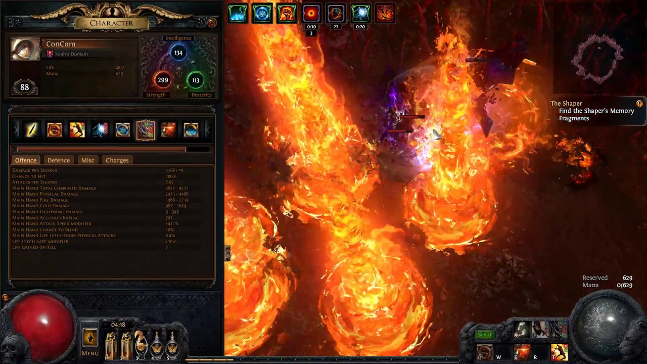 Path of Exile 2.5 Max Block build Duelist Gladiator (Xoph's Domain ...