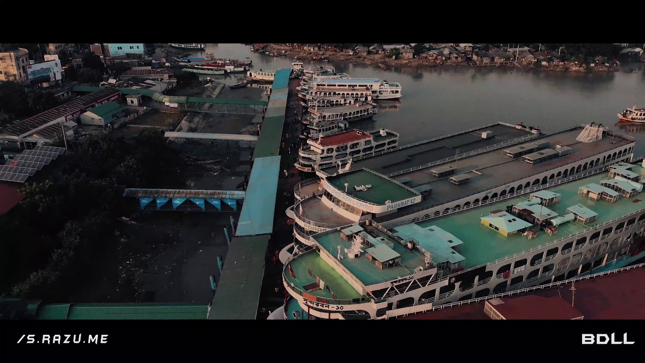 Barishal river port © BD Launch Lover - YouTube