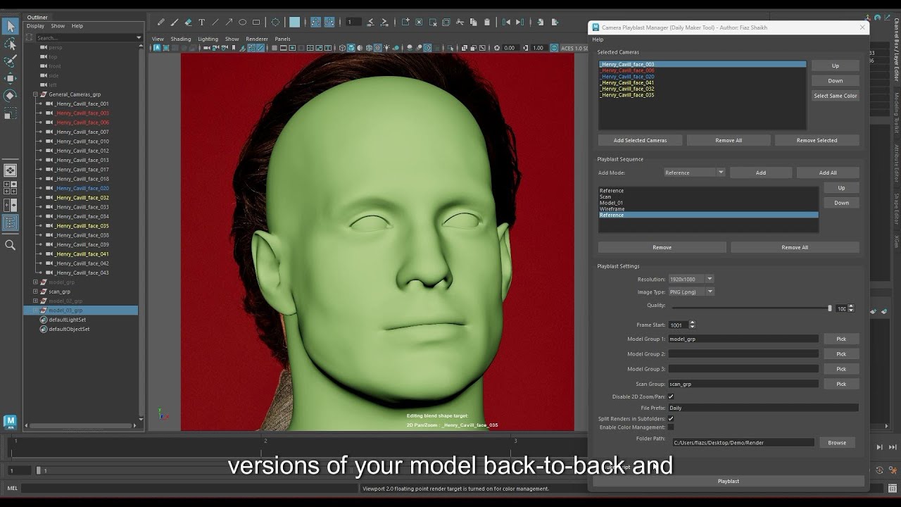 Maya Playblast Tool Demo - YouTube