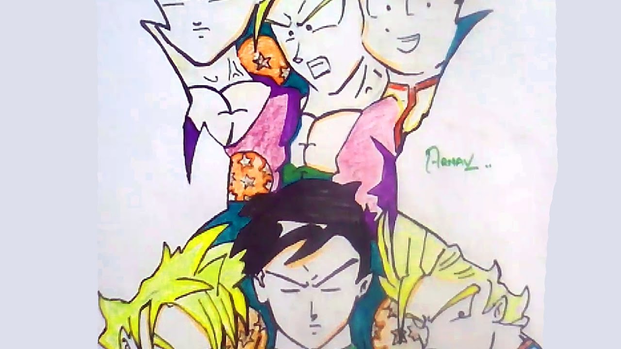 Transformation of Gohan|All Forms|Quick Sketch| Dragon Ball - YouTube