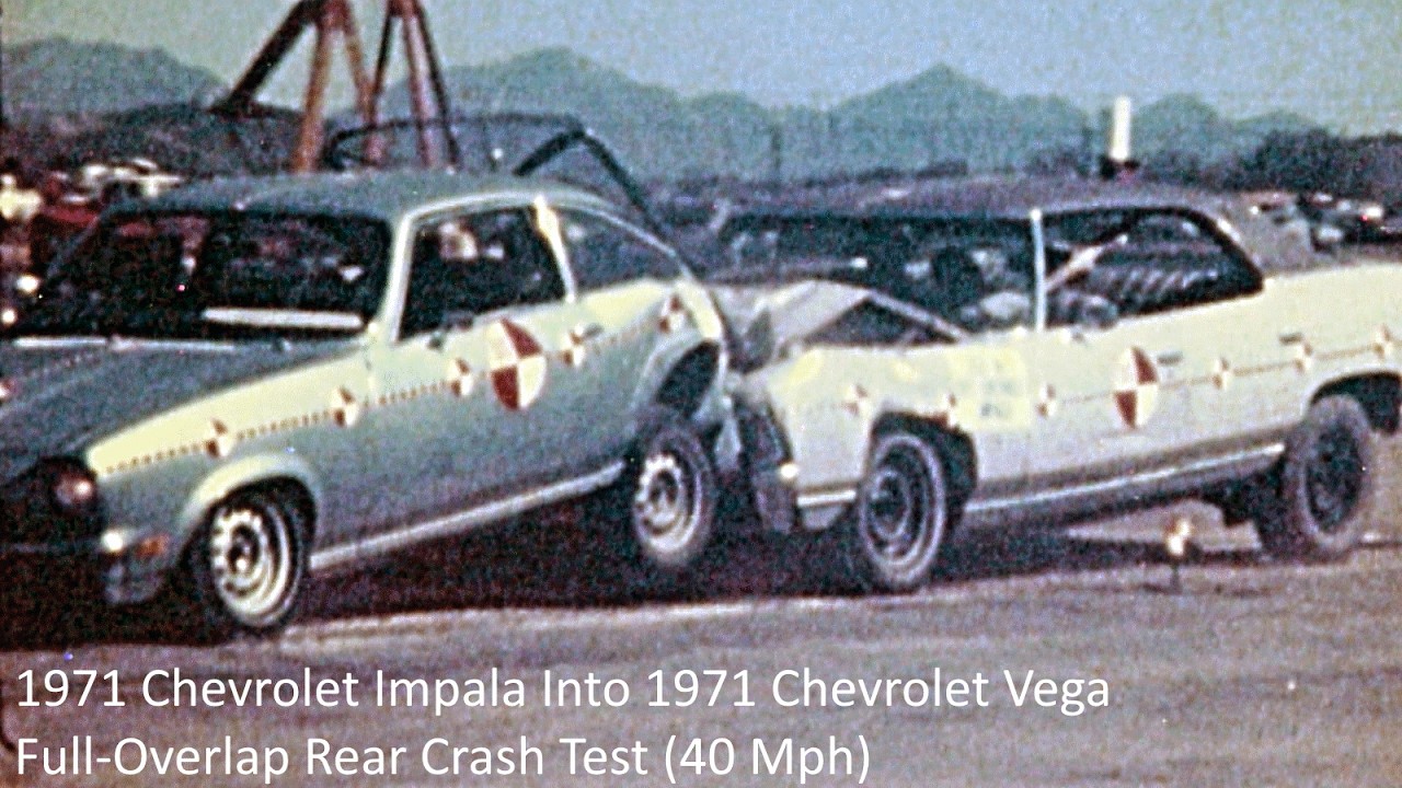 1971 Chevrolet Impala Into 1971 Chevrolet Vega Full-Overlap Rear Crash ...