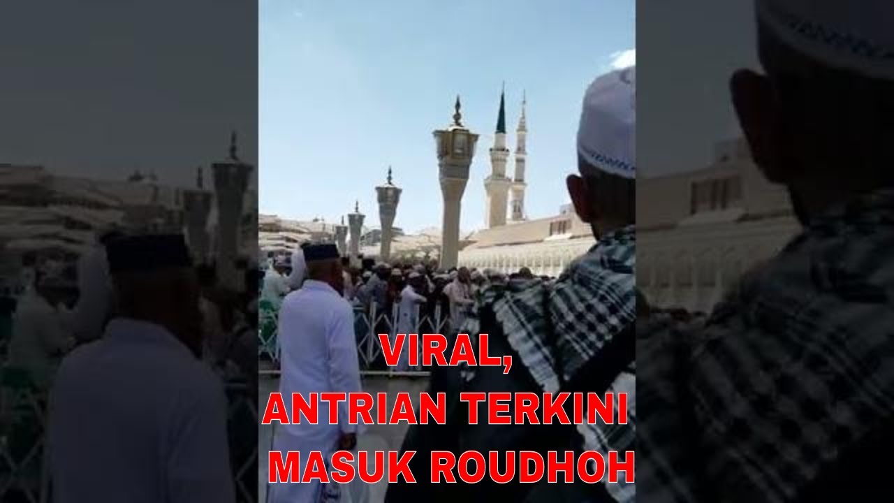 Haji, Umroh: Jamaah Umroh antri masuk Roudhoh / Umrah pilgrims queue to ...