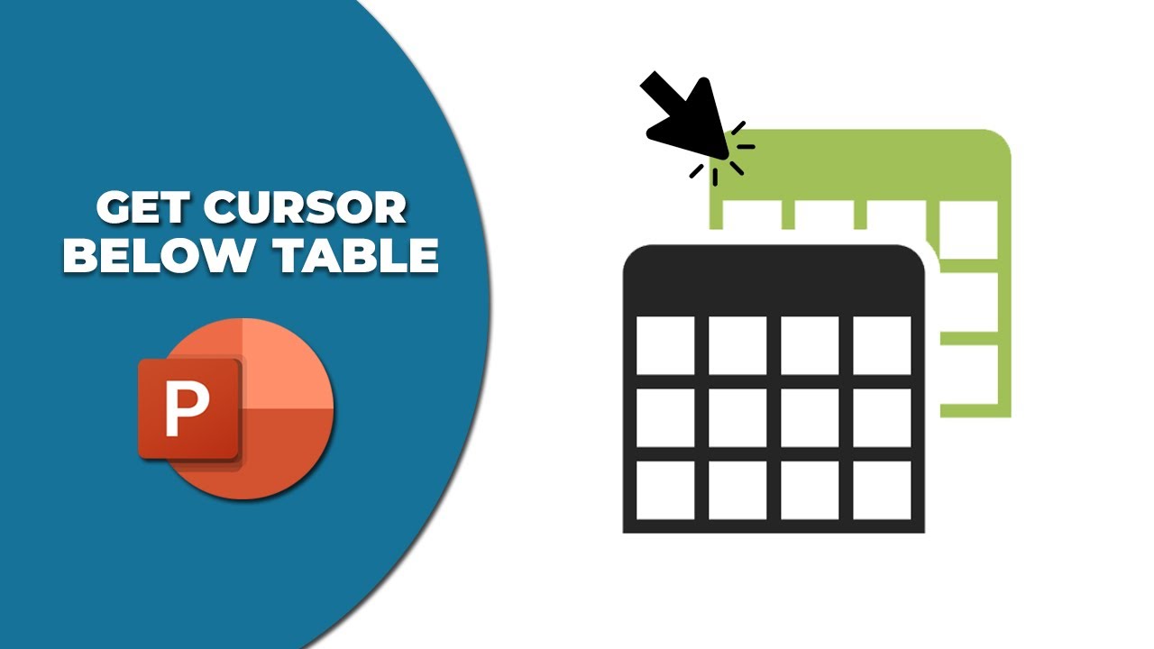 How to get cursor below table in PowerPoint - YouTube