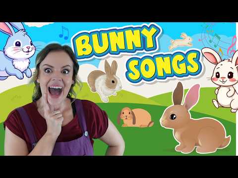 Three Little Bunnies Hopping One Day | Hop Little Bunnies Hop Hop Hop & More Bunny Songs, Miss Katie