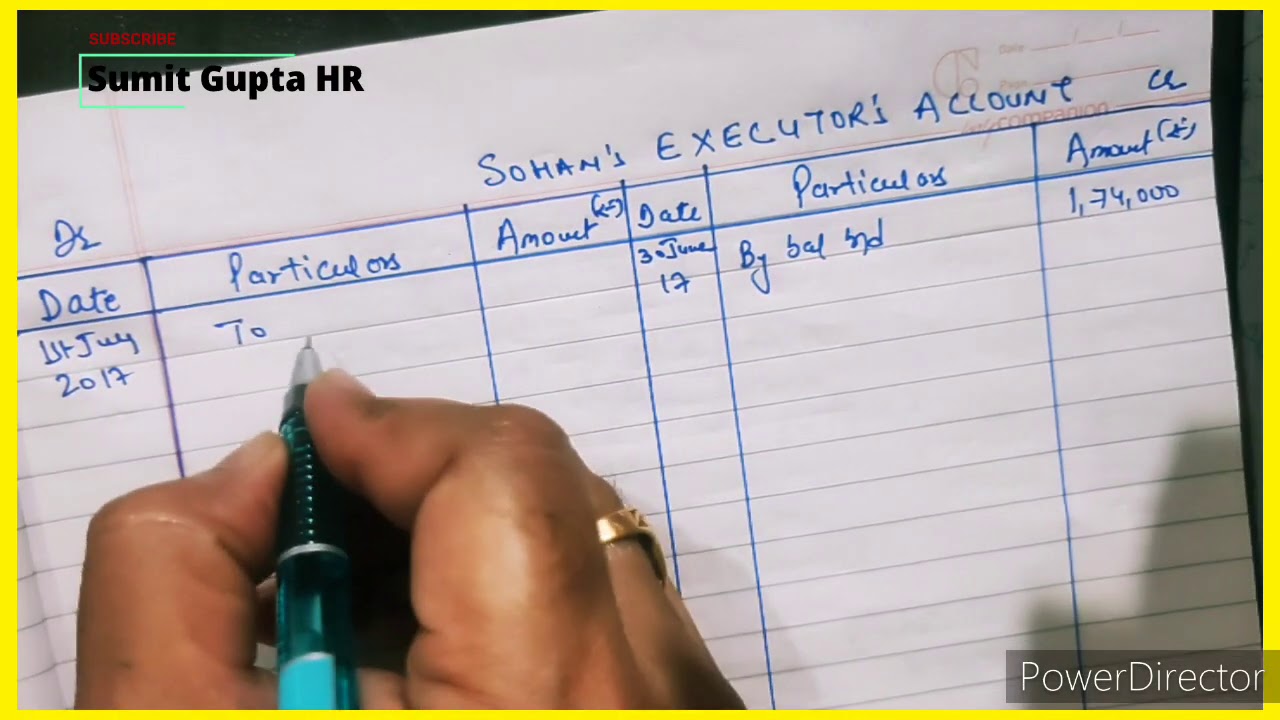 DEATH OF PARTNER || JOURNAL ENTRIES|| EXECUTOR'S ACCOUNT || CAPITAL ...