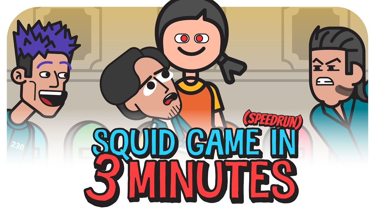 SQUID GAME recap cartoon COMPILATION in 3 minutes (speedrun) - YouTube