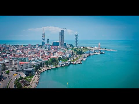Batum Sahil Park Yürüme Yolu - Batumi Georgia Beach Park Walkway