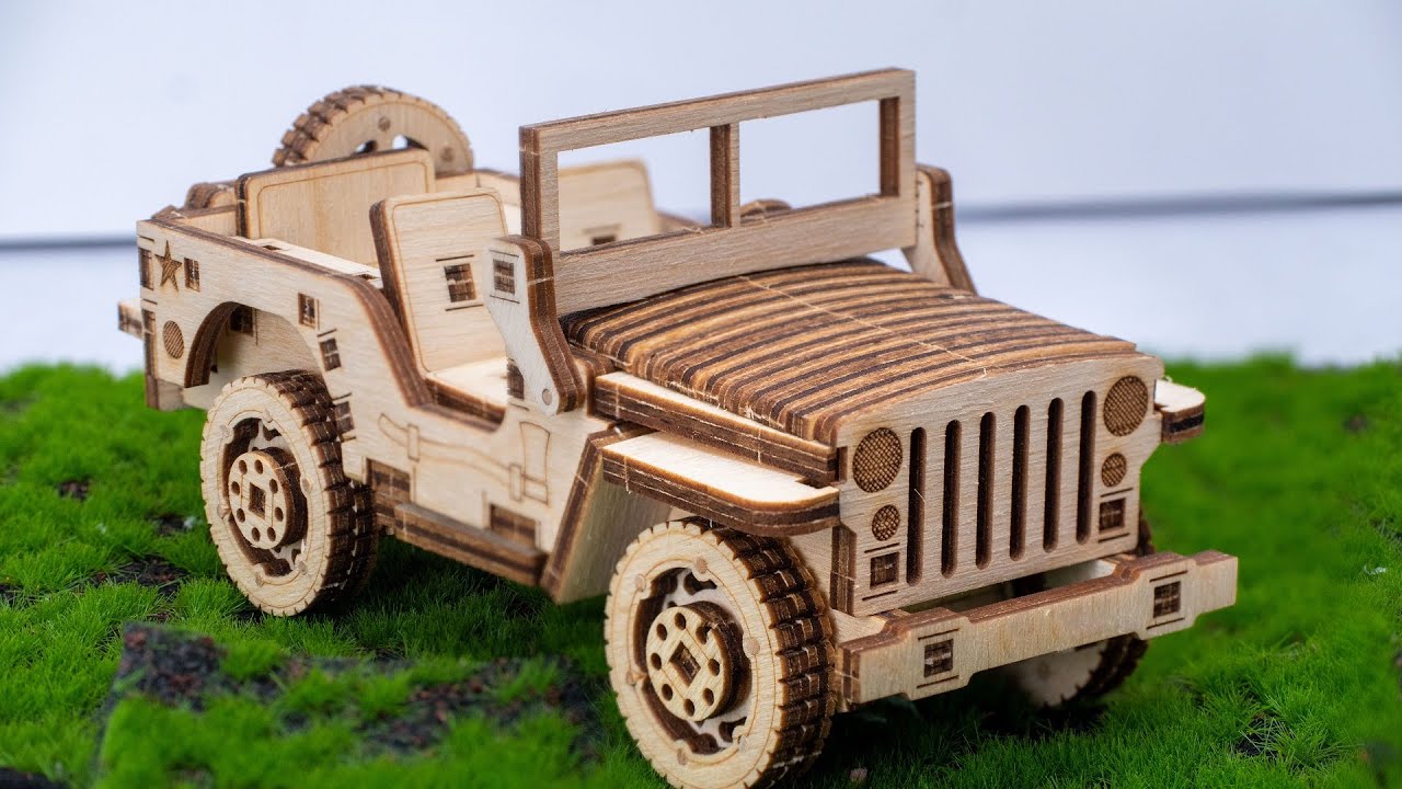 WoodGrafting Art - Jeep Wrangler Rubicon - DIY Wooden Car Assembly At ...