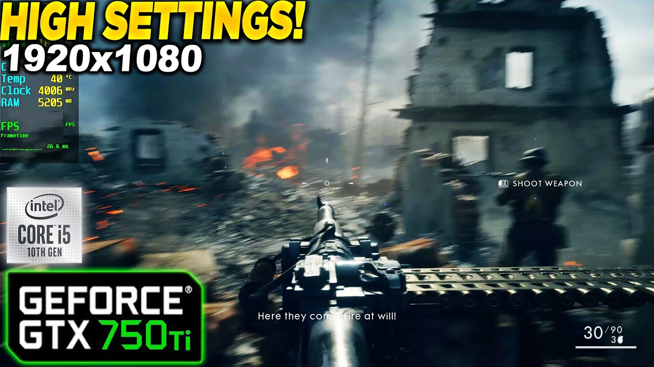 Battlefield 1 GTX 750 Tİ - 1080p High, - YouTube