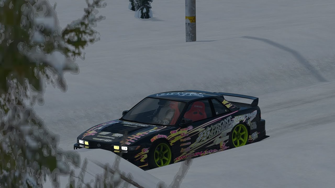 Assetto Corsa BEAUTIFUL JIMMY OAKES S13 ON THE SNOW - YouTube
