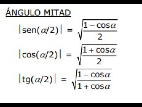Identidades trigonométricas para mitad de ángulo (deducción) - YouTube