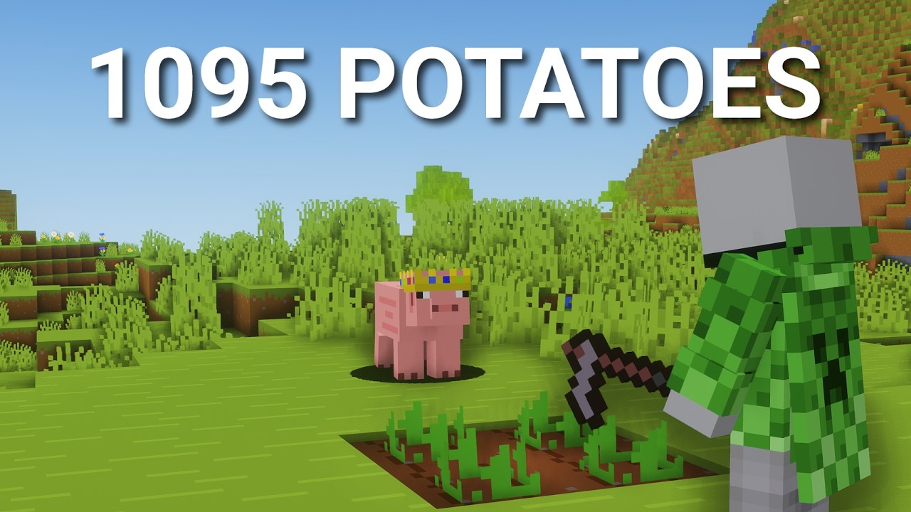 Farming Potatoes In Honor of Technoblade - YouTube