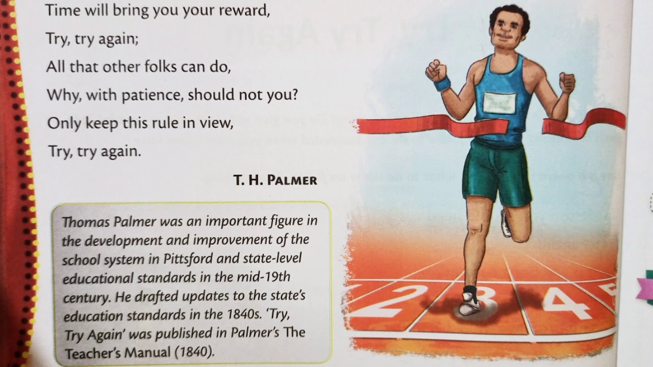 Try, Try Again - Poem New Broadway English Literature Class 4 - YouTube