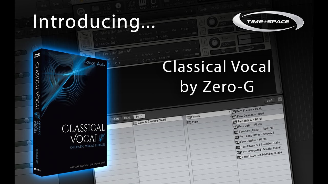 Zero-G Classical Vocal - Operatic Vocal Phrases - YouTube