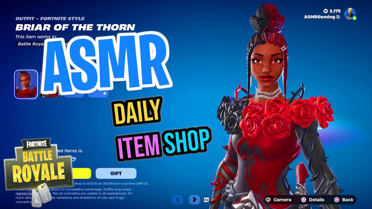 ASMR Fortnite NEW Briar of the Thorn Skin! Daily Item Shop 🎮🎧 Relaxing ...