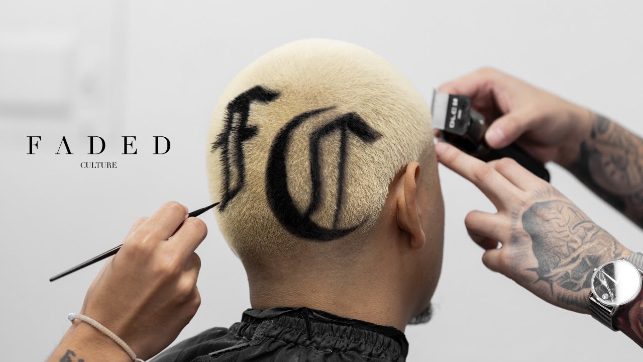 HOW TO DO A PERFECT TAPER FADE AND BLEACH! FIRST BARBER COLLAB TUTORIAL ...