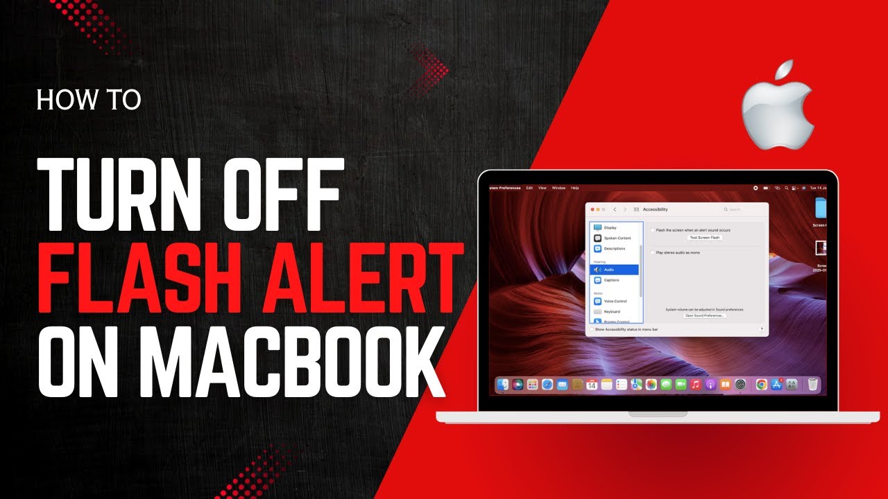 How to Disable Screen Flash When Sound Alerts Occurs on Macbook - YouTube