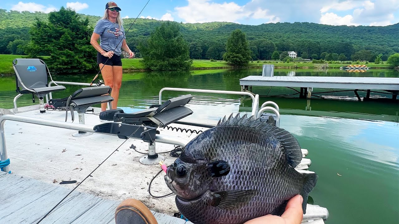 Bluegill Fishing at The Slab Lab: Dinner Plates and Great Times. - YouTube