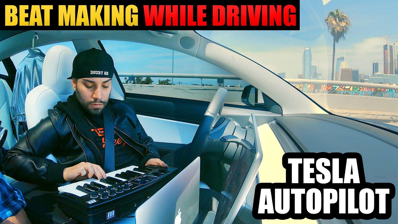 Tesla Autopilot Beat Making [ Live in Heavy Downtown LA Traffic ] - YouTube