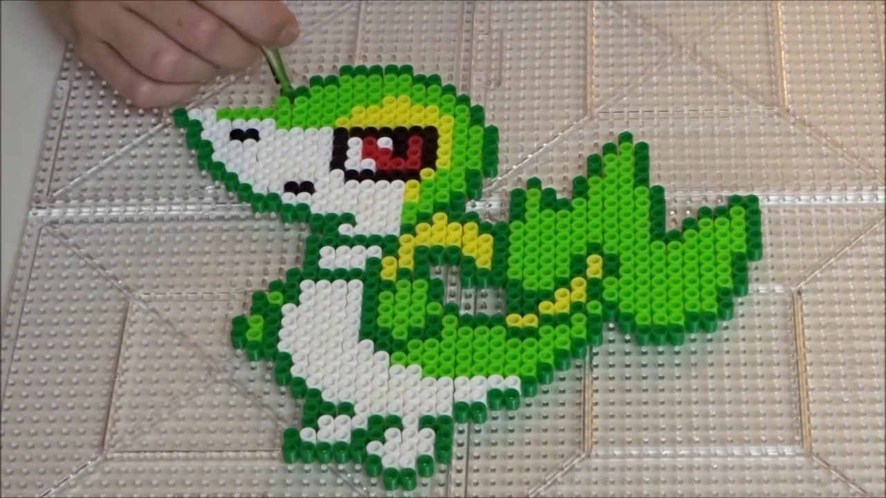 Snivy Perler Bead How To - YouTube