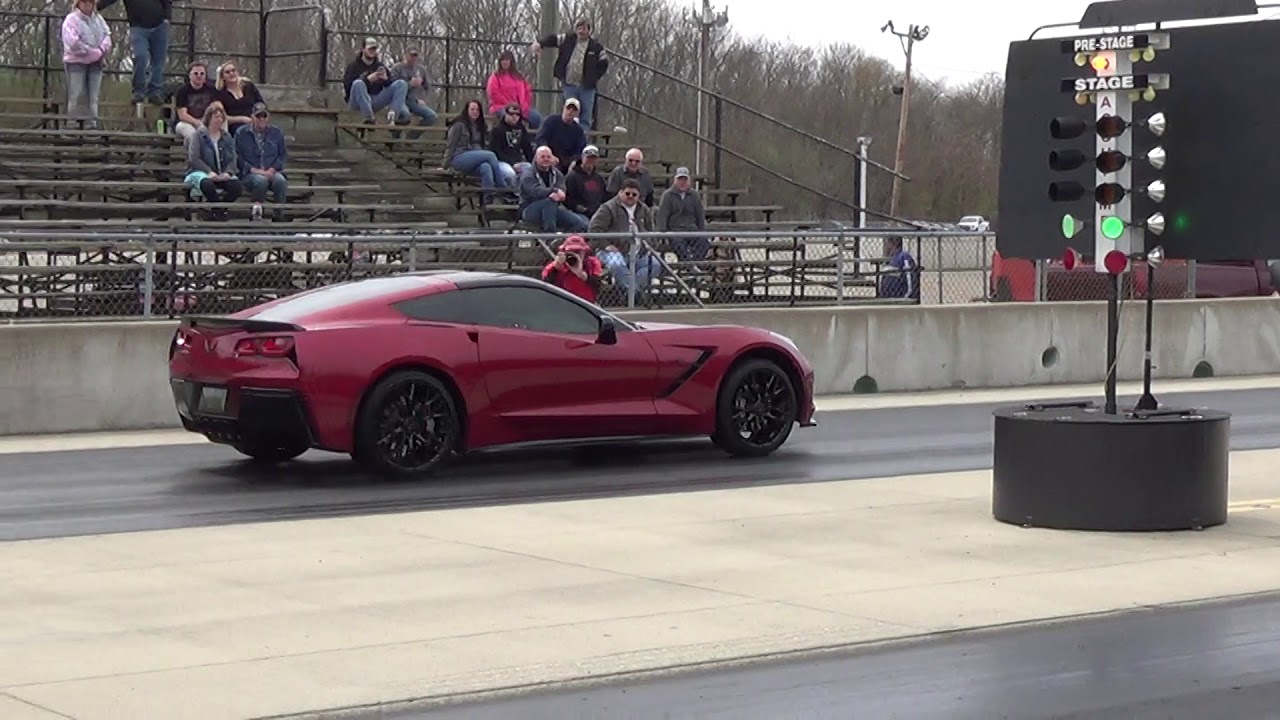 12.2 second C7 Corvette Stingray drag racing test pass Kilkare Dragway ...