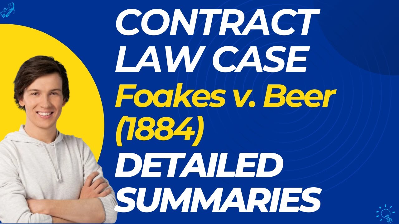 Foakes v. Beer (1884) Case Summary - YouTube